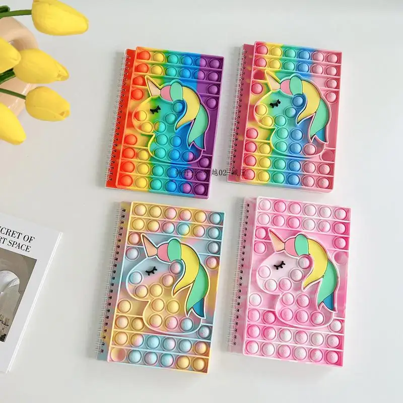 Unicorn Pop Notebooks | Handbook Student Book | Antistress Notebook ...