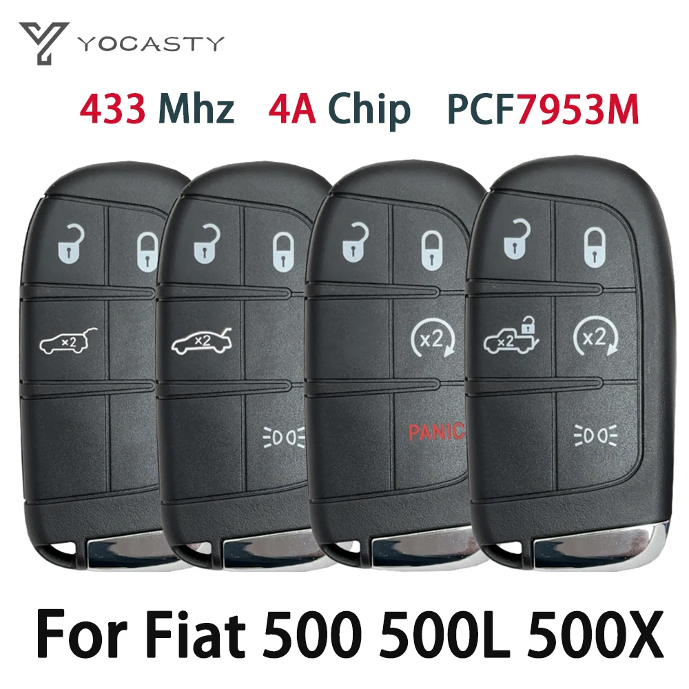 YOCASTY-Smart-Remote-Car-Key-Fob-For-Fiat-500-500L-500X-2016-2019 ...