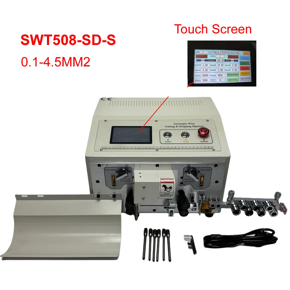 SWT508SD-S Touch Screen Automatic Wire Stripping Peeling Cutting ...