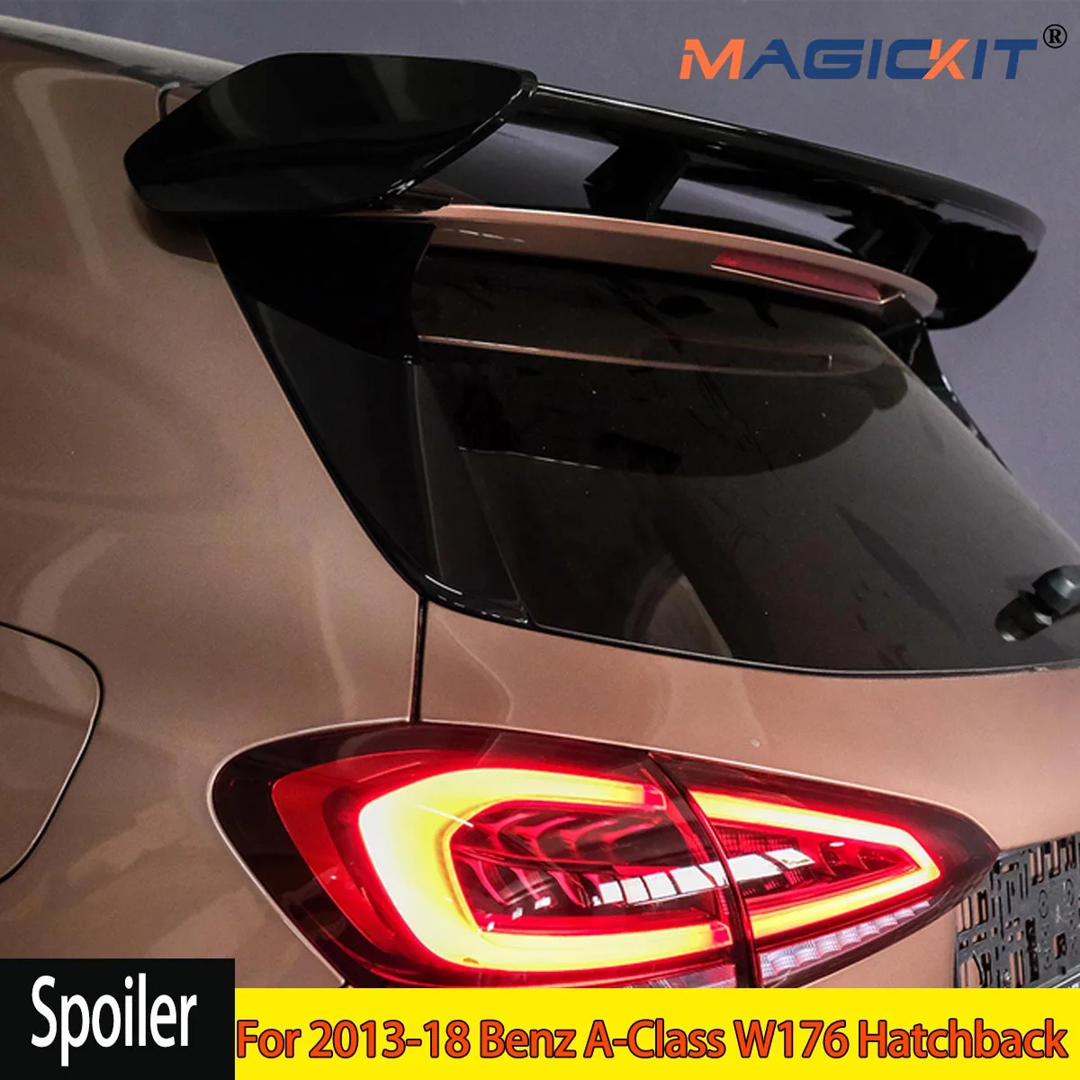 For Mercedes Benz A-Class W176 2013-2018 Hatchback Spoiler ABS A160 ...