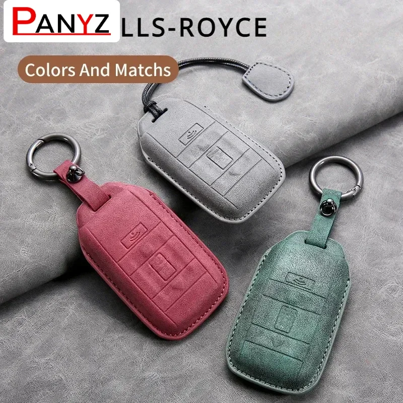 Leather New Car Key Cover Use for Rolls-Royce Cullinan Phantom Ghost ...