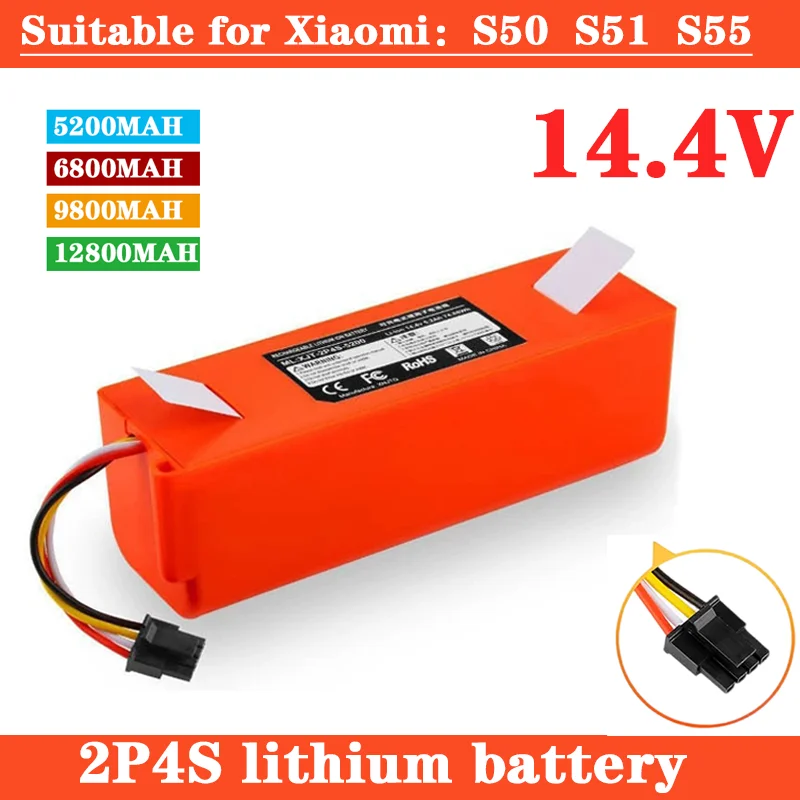 14-4V-6800mAh-Original-Li-ion-Replacement-Battery-For-Xiaomi-Roborock ...