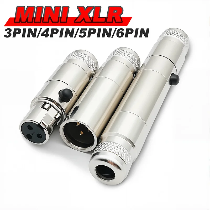 3/4/5/6pin Mini XLR Aviation Connector Female Plug Male Socket Zinc ...