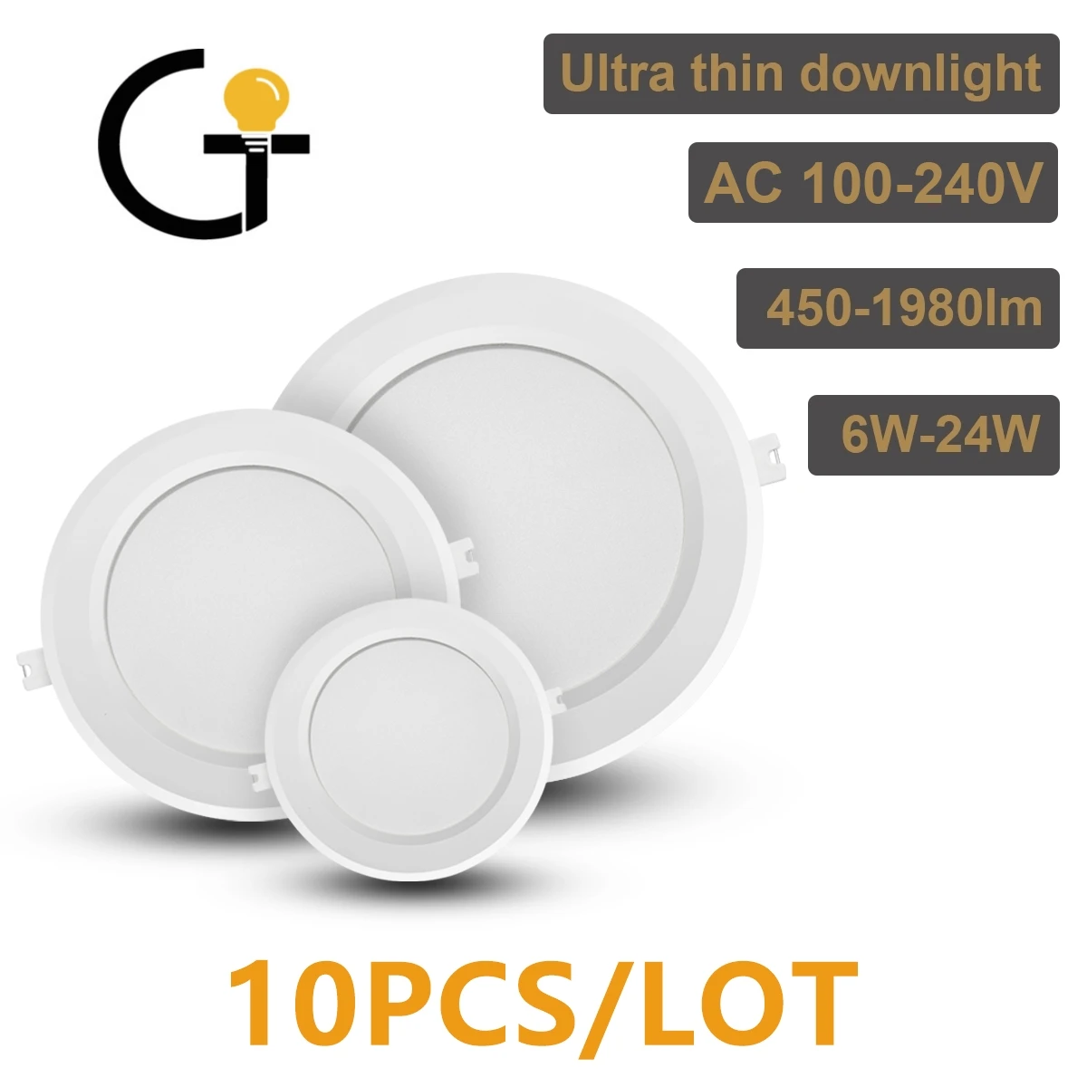 10pcs-lot-LED-Downlight-110V-220V-Ceiling-Light-17W-20W-24W-Recessed ...