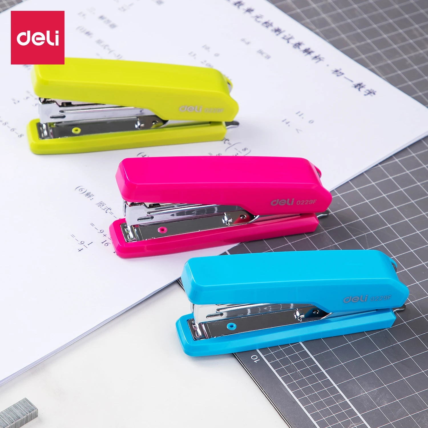 Deli Stapler Desk Binding Binder Book Durable Paper Stapling Fashion ...