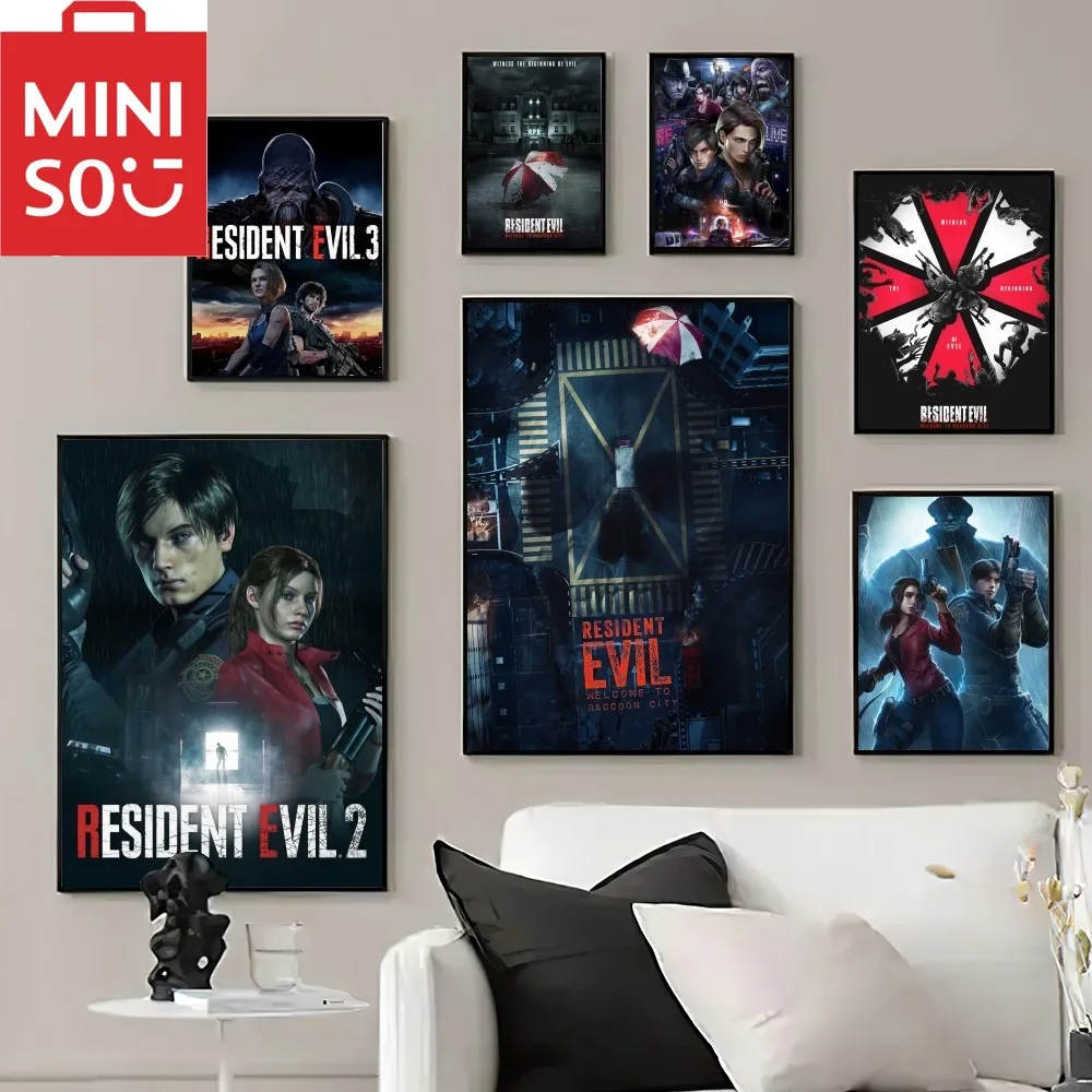Canvas Painting Game R-RESIDENT EVIL Poster Prints Wall Pictures Living ...