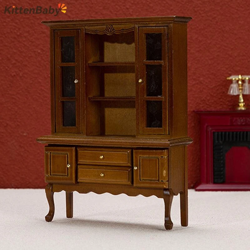 Miniature Wooden Chinese Classical Wardrobe Mini Cabinet Bedroom ...