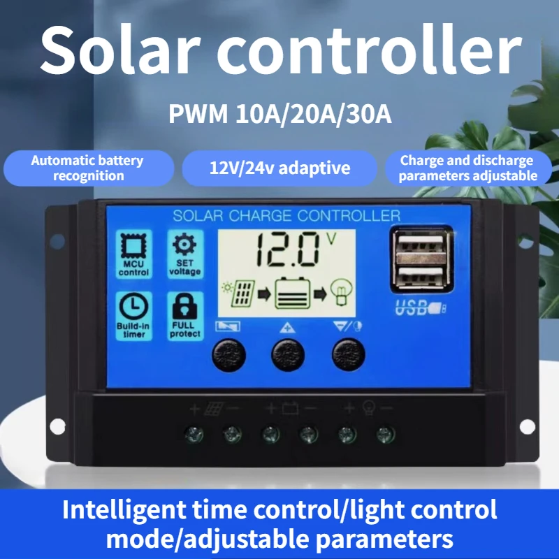 12V-24V-PWM-Solar-Charge-Controller-with-Adjustable-LCD-Display-Dual ...