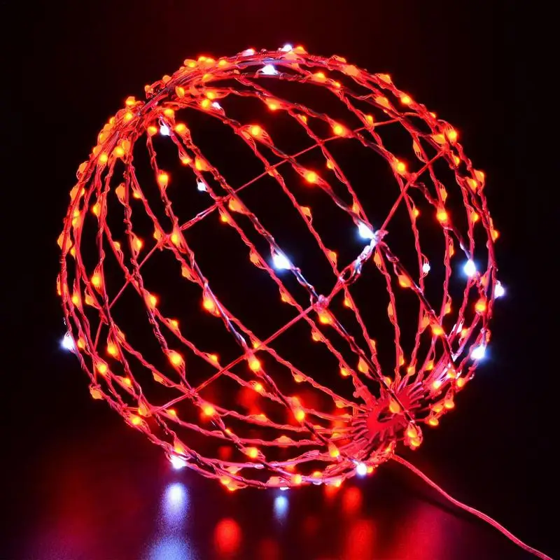 Sphere Lighted Display Eye-catching Christmas Decoration Lighted Balls ...