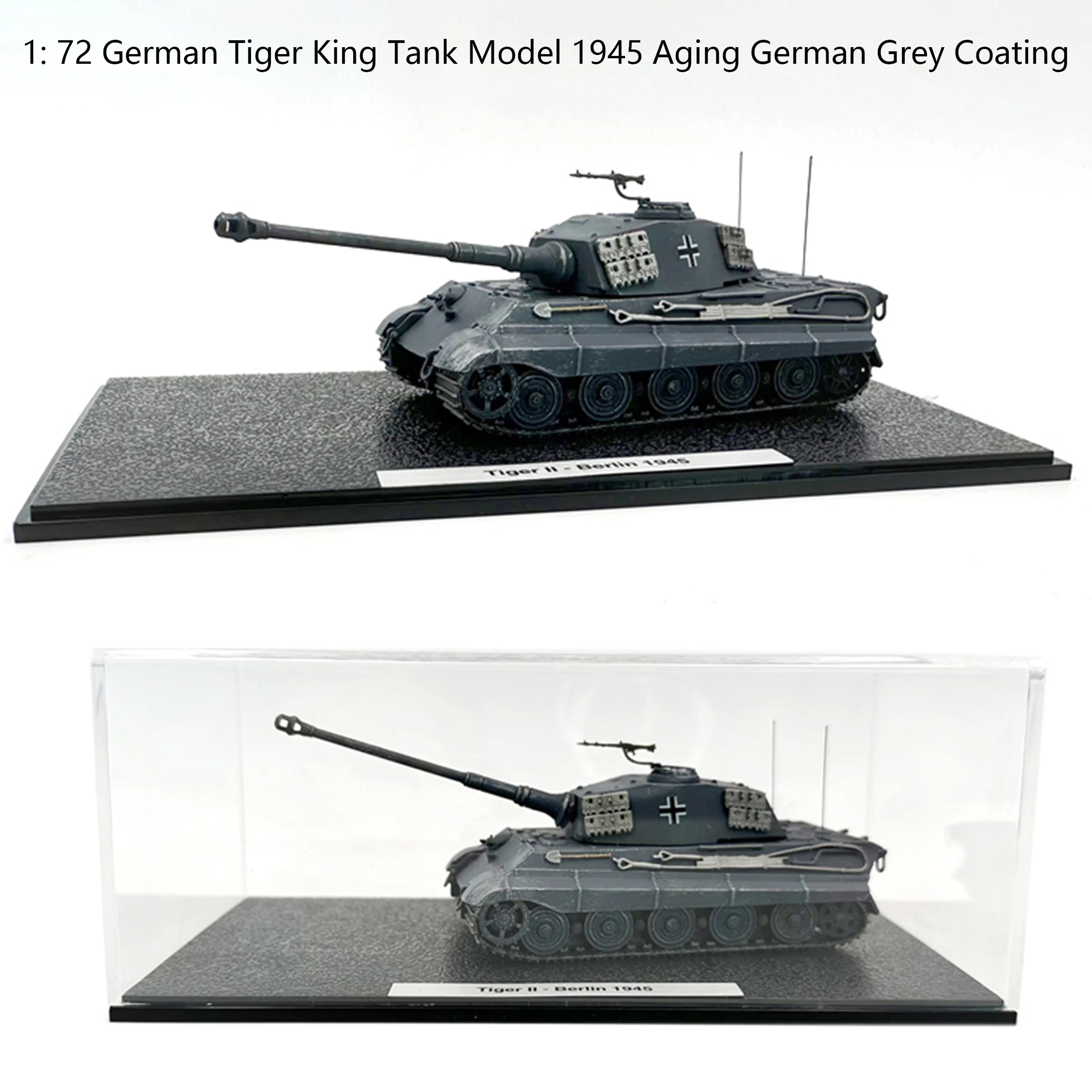 1-72-1945-German-Tiger-King-tank-model-aging-German-gray-coating-Semi ...