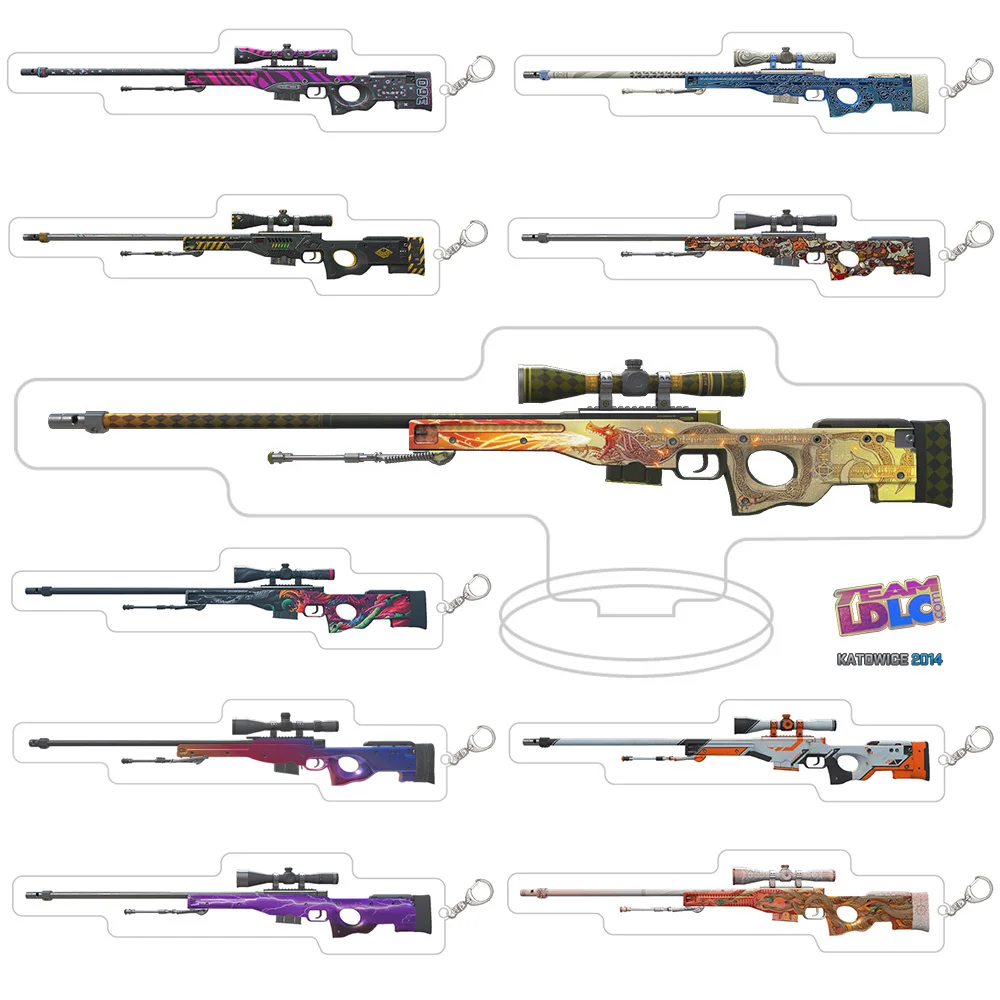 CS-GO-CS2Game-weapon-items-Sniper-AWP-Dragon-Lore-Rifles-key-chain-key ...