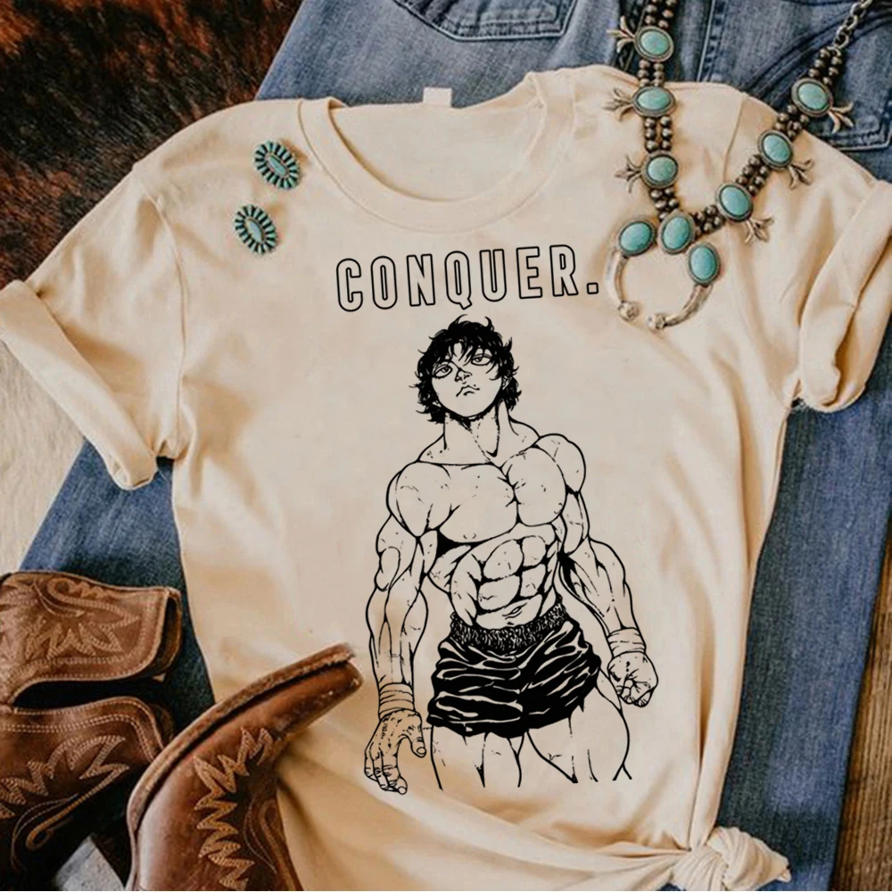 Yujiro-Hanma-Baki-t-shirt-women-anime-t-shirt-girl-comic-manga-2000s ...