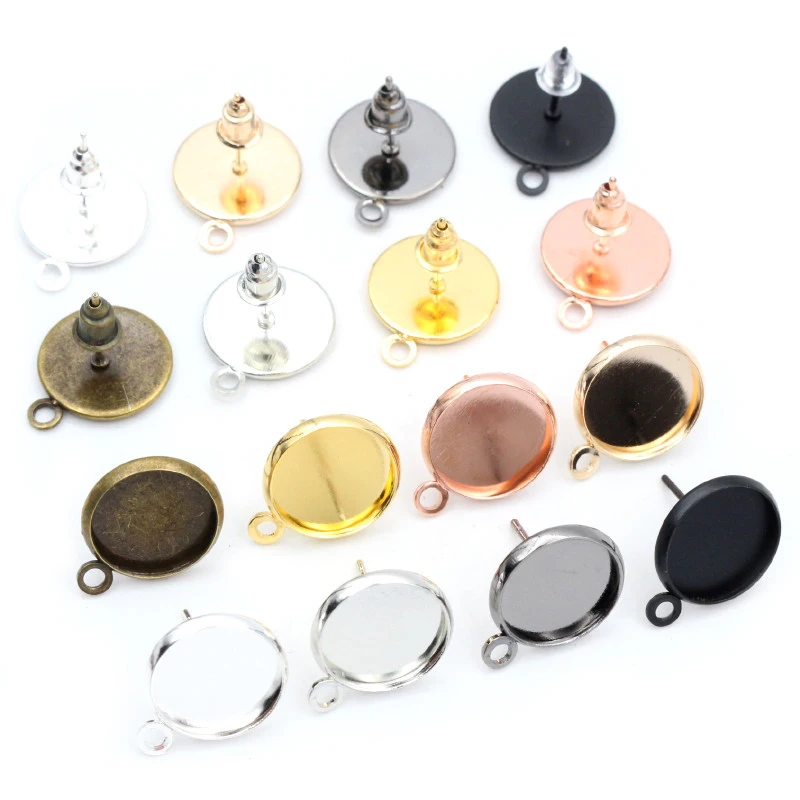 12mm-30pcs-Rhodium-Brone-Gold-Silver-Plated-Stainless-Iron-Earring ...
