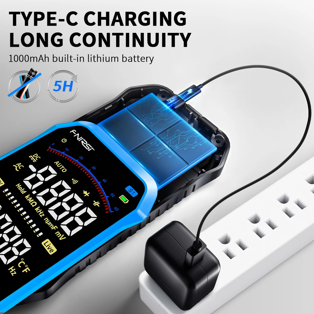 FNIRSI S1 Digital Multimeter Voltage Current Resistance Frequency ...