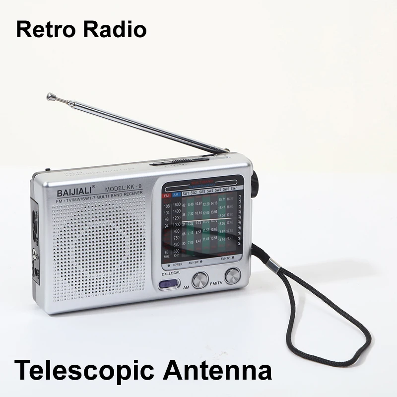 Portable Retro Emergency Pocket Radio Telescopic Antenna Full Band ...