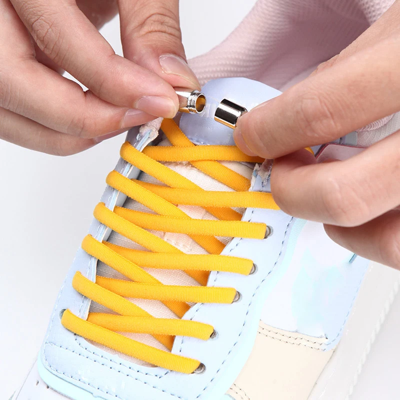 Elastic No Tie Shoelaces Semicircle Shoe Laces For Kids and Adult ...