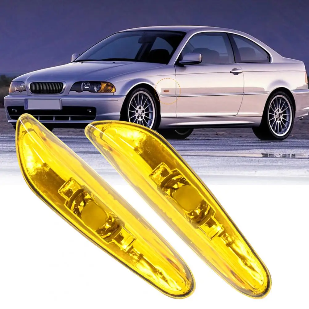 2Pcs-Side-Marker-Light-Cover-Durable-Modified-Part-Yellow-Left-Right ...