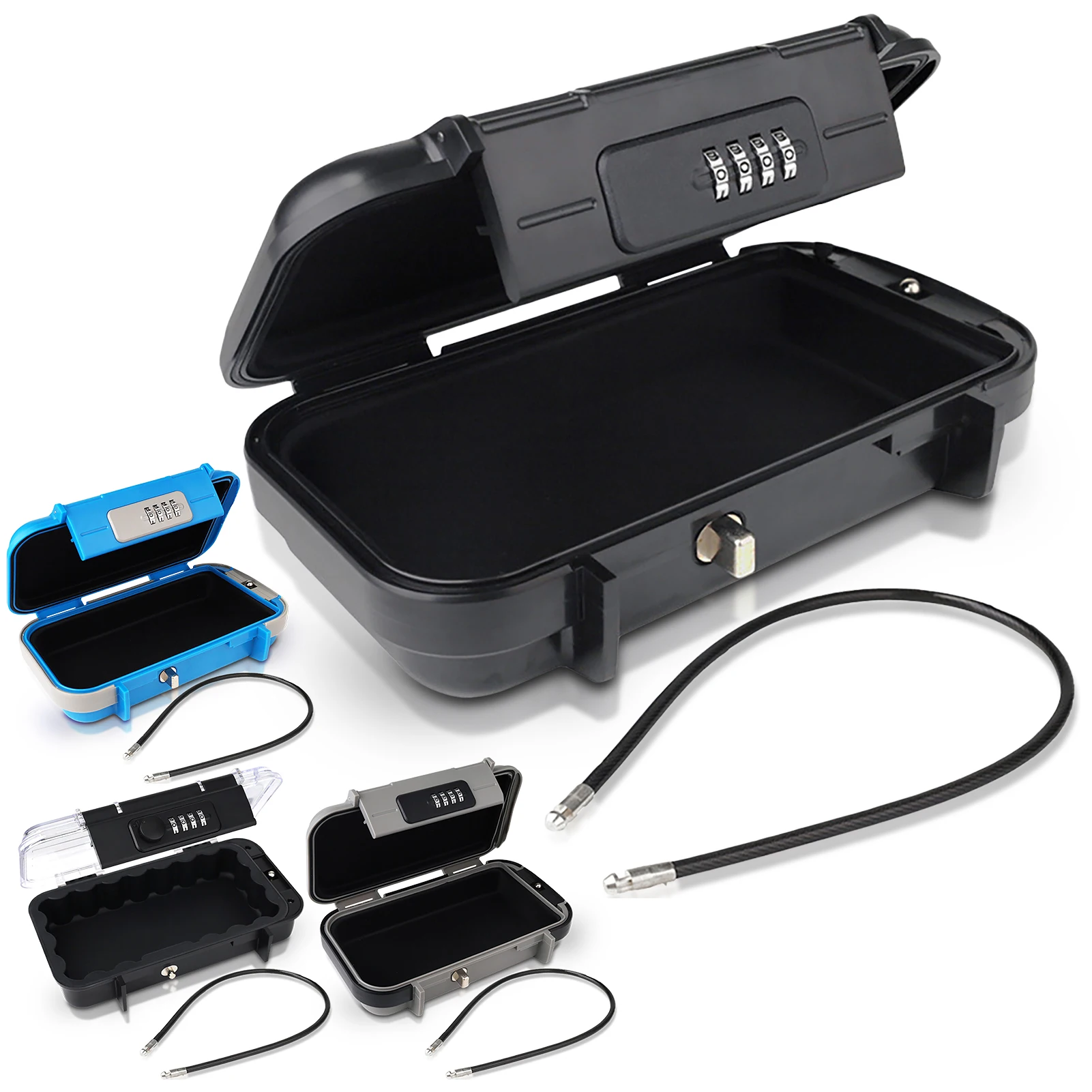 Travel-Safe-Box-Large-Code-Waterproof-Key-Lock-Box-Portable-Lockbox ...