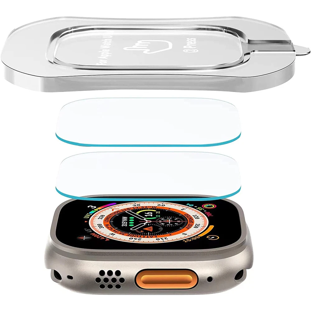 2PCS Tempered Glass Screen Protector For Apple Watch Ultra 2 3 1 Ultra2 ...