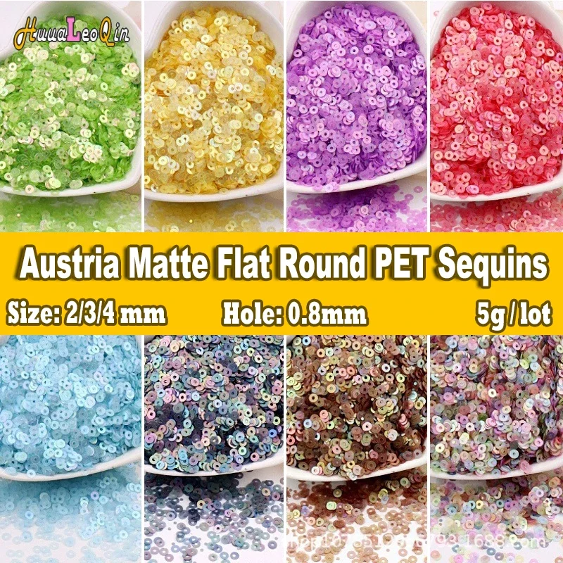 10g-2-3-4mm-Pet-Austria-Matte-Flat-Round-Sequins-Eco-friendly-Loose ...