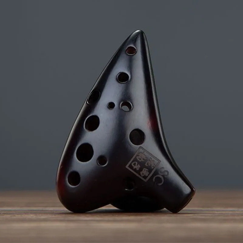 Mini Ocarina 12 Holes High C Classic Tone Ceramic Adult Beginner ...