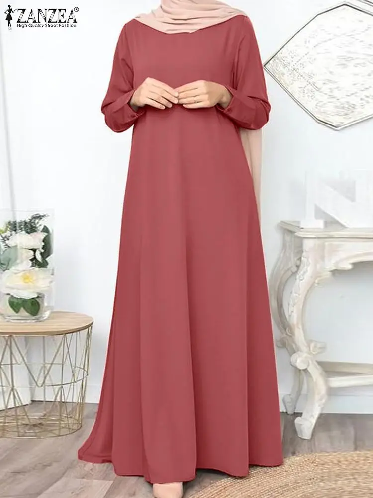 ZANZEA-Elegant-Abaya-Islamic-Oversize-Robe-Women-Long-Sleeve-O-Neck ...