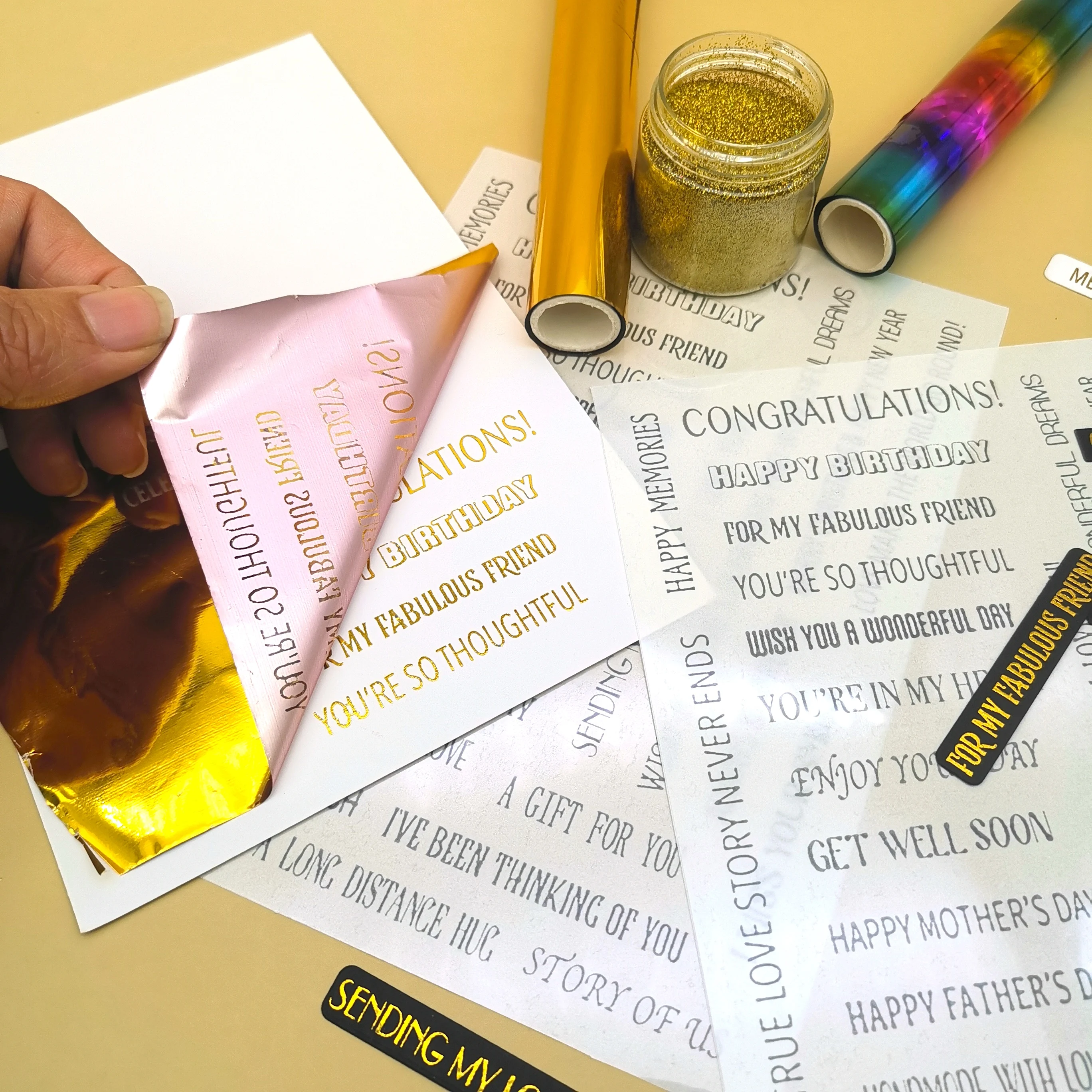 Refinement-Sticker-Transfer-Sheets-Foil-Transfer-Paper-Embossing-Powder ...