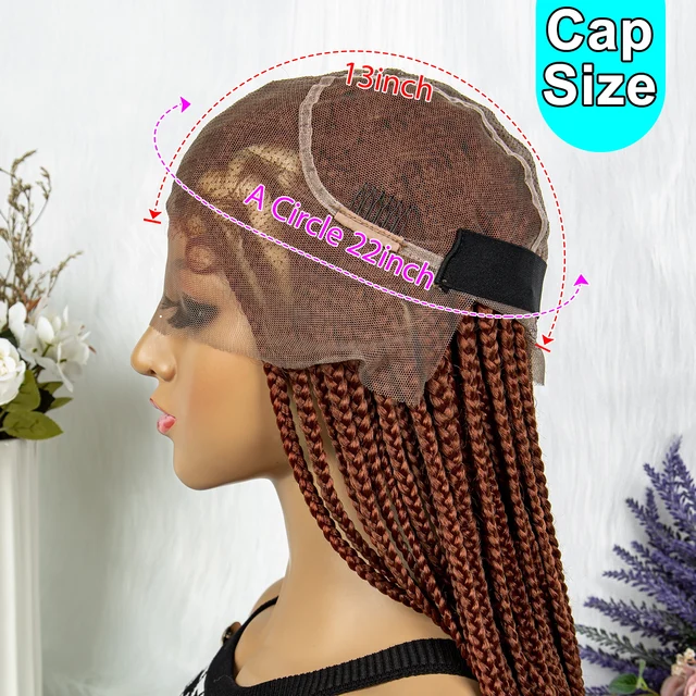 Synthetic Transparent HD Full Lace Braided Wigs For Women Crochet Braid ...