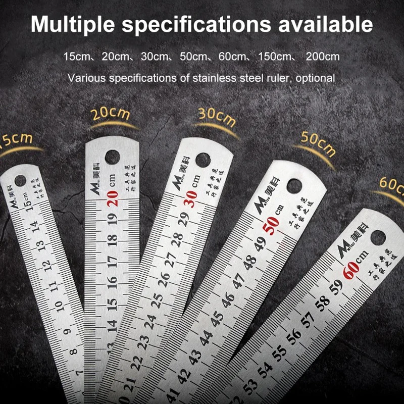15-20-30-50cm-Stainless-Steel-Double-Side-Straight-Ruler-Centimeter ...