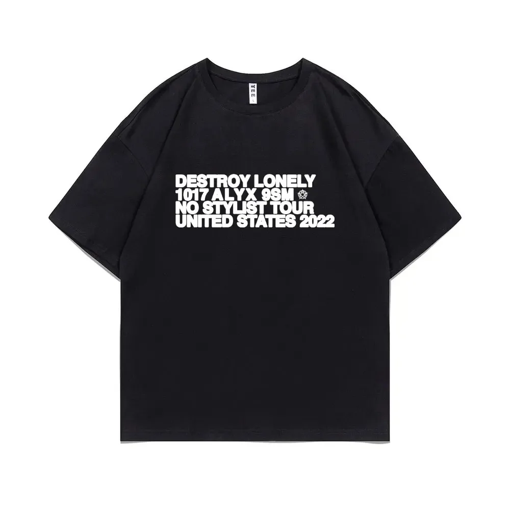 Rapper-Destroy-Lonely-Alyx-Print-Tshirt-Mens-Oversized-Cotton-Short ...