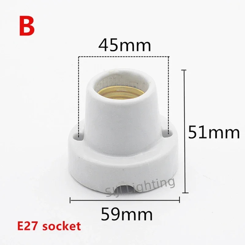 E27 socket screw ceramic waterproof explosion-proof lamp holder Outdoor ...