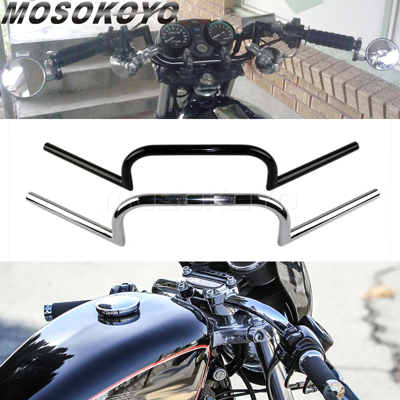 Cafe-Racer-Motorcycle-Clubman-22mm-25mm-Handlebar-7-8-1-Handle-Bars-for ...