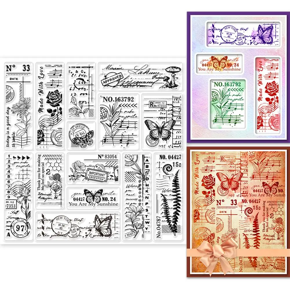 2023-New-flower-background-stamp-Clear-Stamps-for-Scrapbooking ...