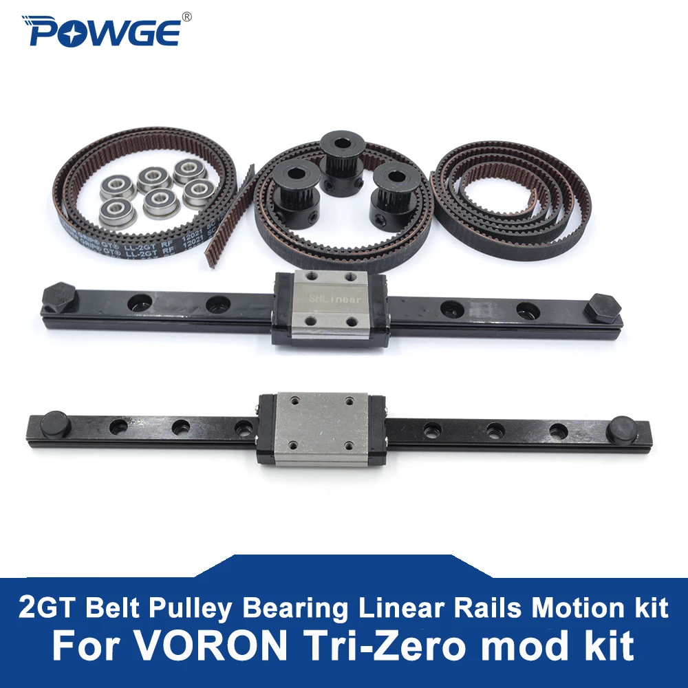 POWGE VORON Tri-Zero Mod-a triple-belted-Z V0 kit 2GT Timing Belt 16T ...