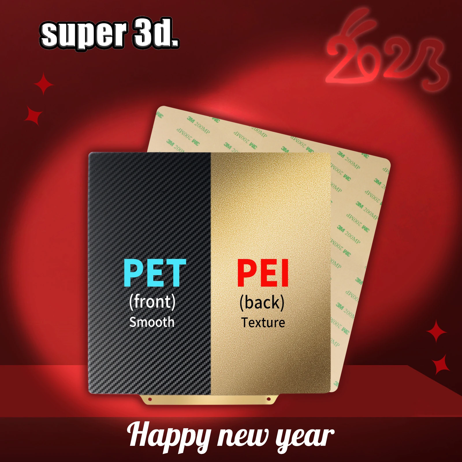 New Double Heat Bed Pet+pei Coated Spring Steel Sheet Double Side+ ...