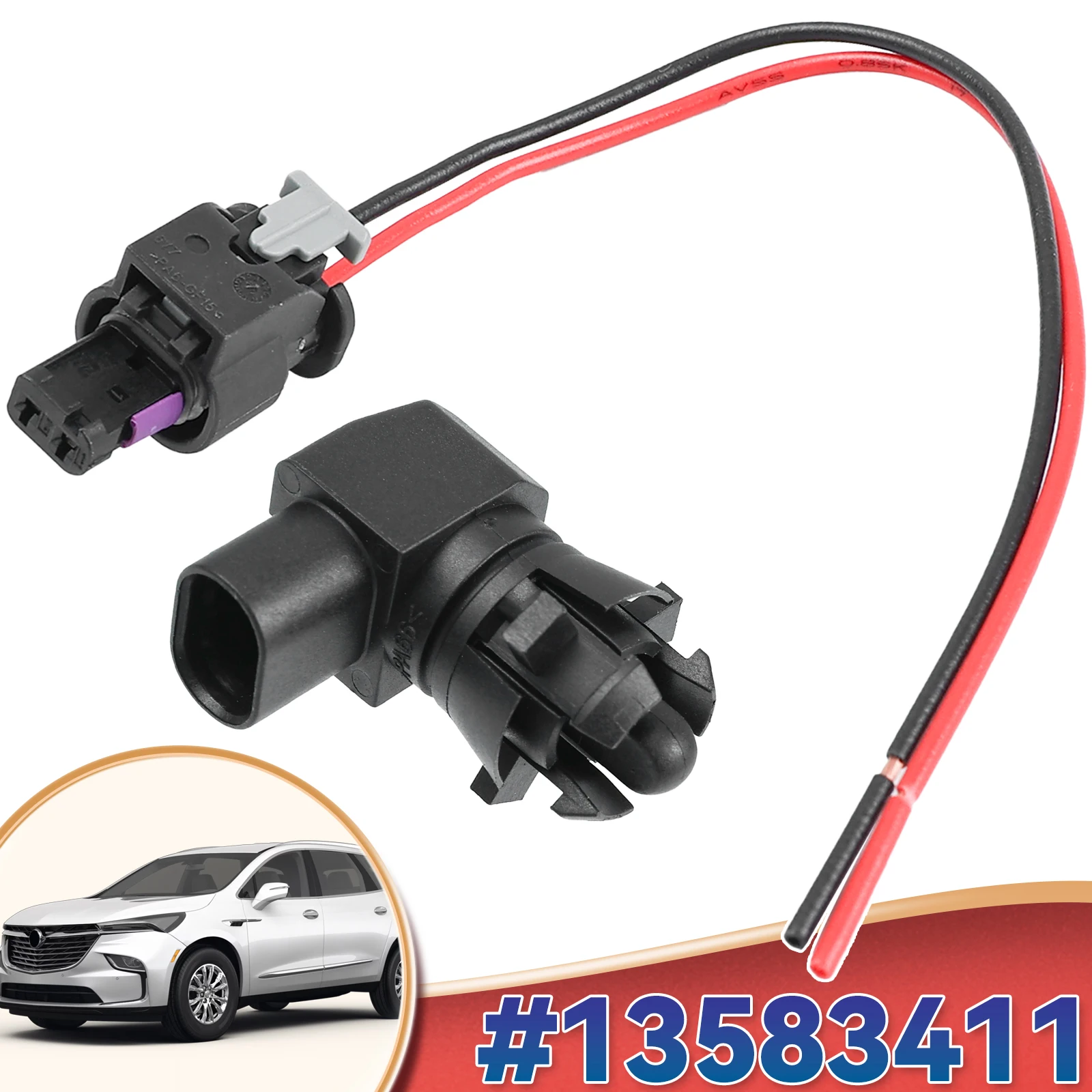 13583411 Car Air Ambient Temperature Sensor with Connector Wire For ...