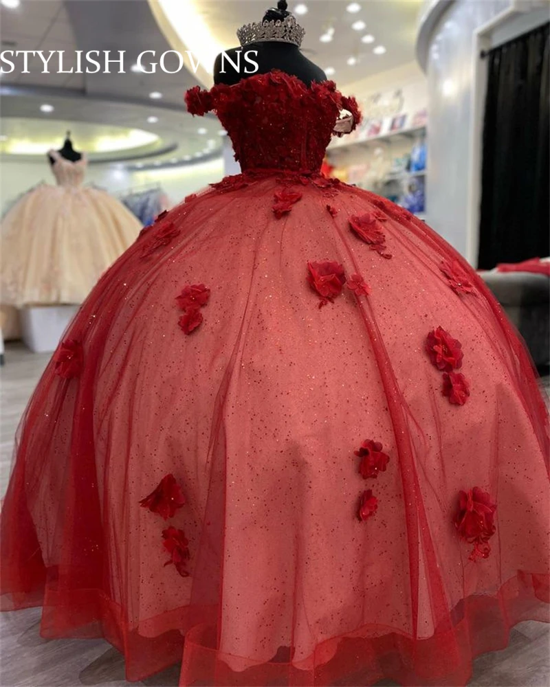 Robes-de-Quinceanera-de-fleurs-3D-perl-es-pour-filles-robe-de-Rh-robe ...