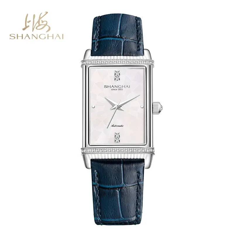 2023 Shanghai Watch Women's Automatic Mechanical Watch Square Dial ...