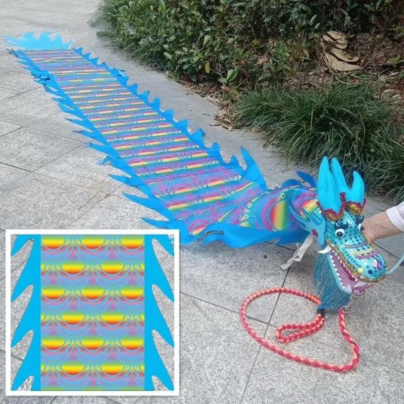 Chinese-Dragon-Silk-Ribbon-Dance-Set-With-Rope-Head-Kids-Funny-Outdoor ...