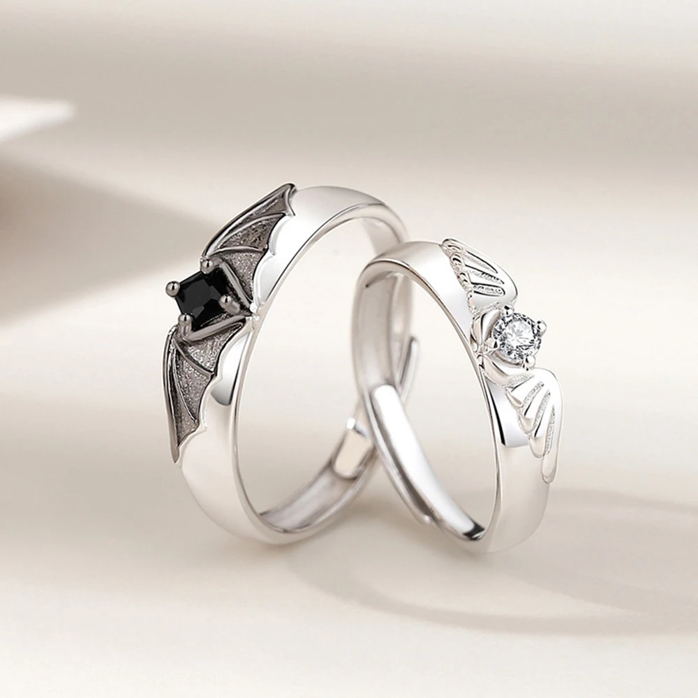 Trend-Angel-Demon-Couple-Rings-Fashion-Design-Creative-Wing-Adjustable ...