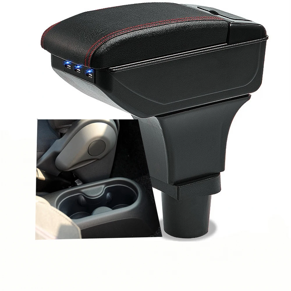 For-Fiat-500-Armrest-Box-Central-Store-Content-Elbow-Arm-Rest-with-Cup ...