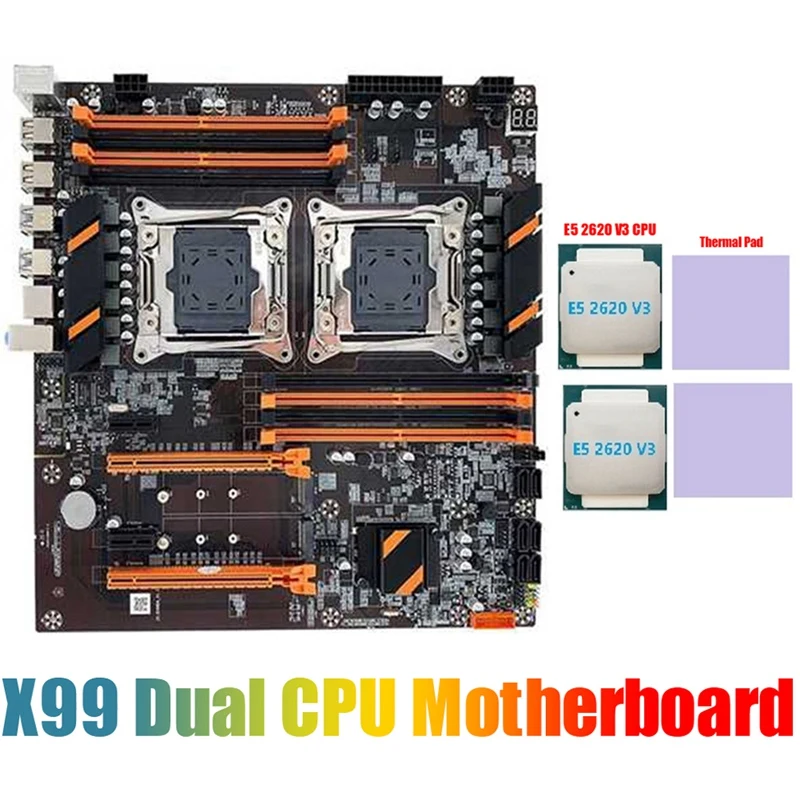 X99-Dual-CPU-Motherboard-LGA2011-Suporte-de-mem-ria-DDR4-ECC-2XE5-2620 ...