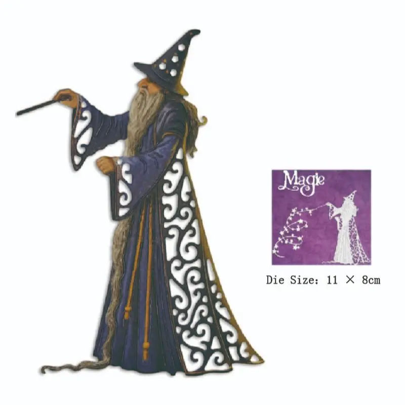 wizard-hat-magic-wand-halloween-metal-cutting-layering-die-scrapbooking ...
