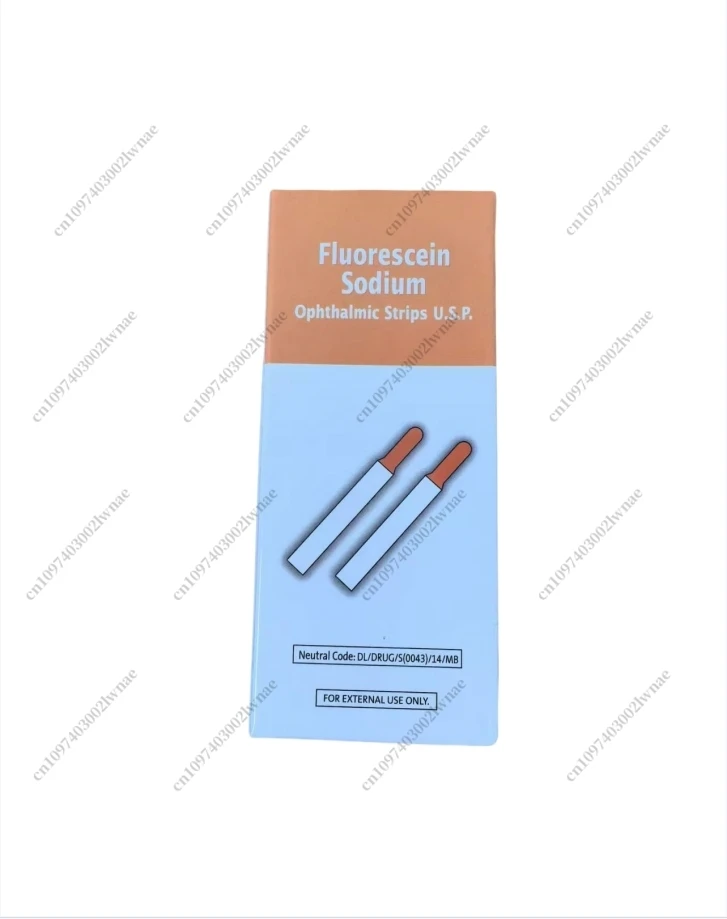 Fluorescein Sodium Test Strip Fluorescent Strip 1 Box of 100 Pieces ...