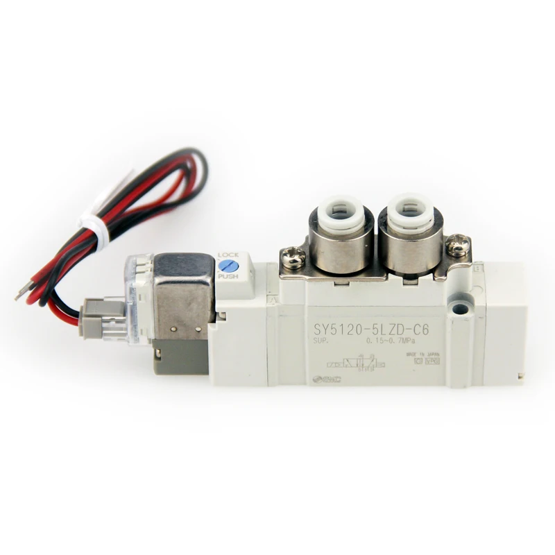 SMC SY5120-5LZD-C4 SMC SY5120-5LZD-C6 SY3000·5000·7000·9000 Series 5 Port Solenoid Valve Body ...