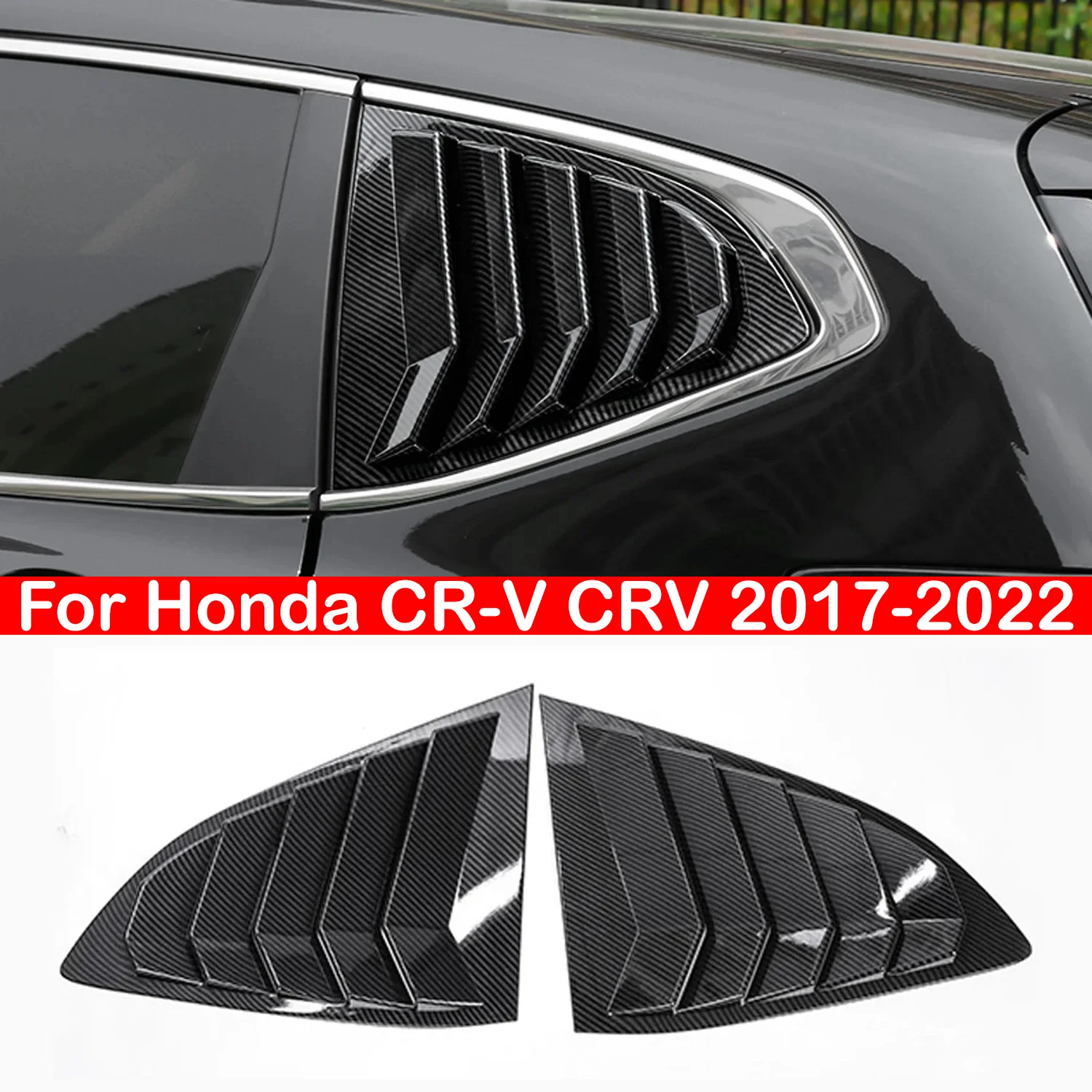 For-Honda-CR-V-CRV-2017-2022-Car-Rear-Louver-Window-Side-Shutter-Cover ...