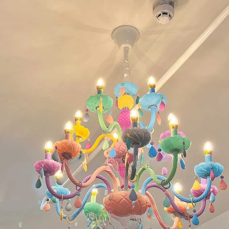 Lustre-de-cristal-colorido-para-quarto-de-crian-as-fofo-n-rdico ...