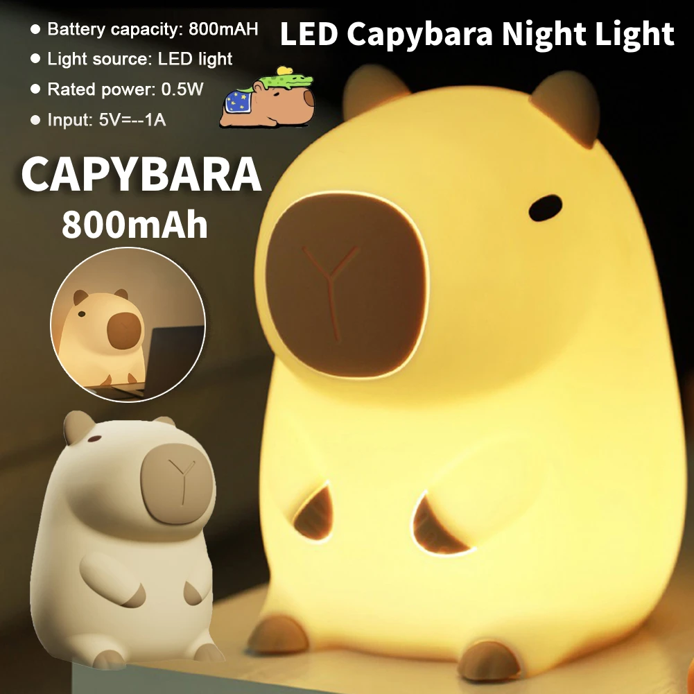 Capybara-Night-Light-Cute-Cartoon-LED-Capybara-Lamp-Atmosphere-Light ...