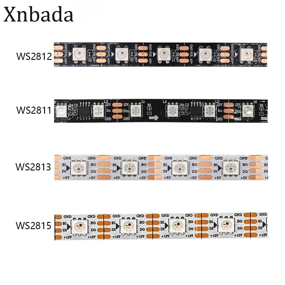 Ws2812b ws2811 ws2813 ws2815 30/60/pixels/leds/m rgb led strip luz fita ...