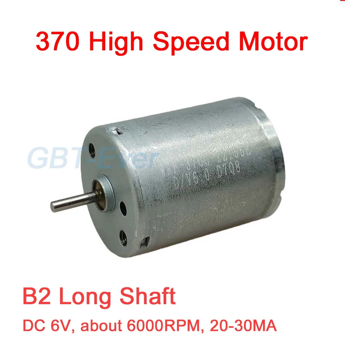 1Pcs-DC-6V-6000-RPM-370-Motor-B2-Long-Shaft-High-Speed-Mini-Silent ...
